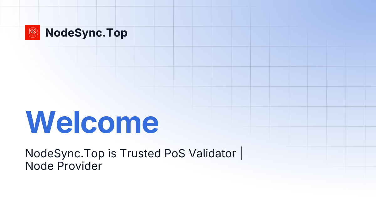 Welcome | NodeSync.Top
